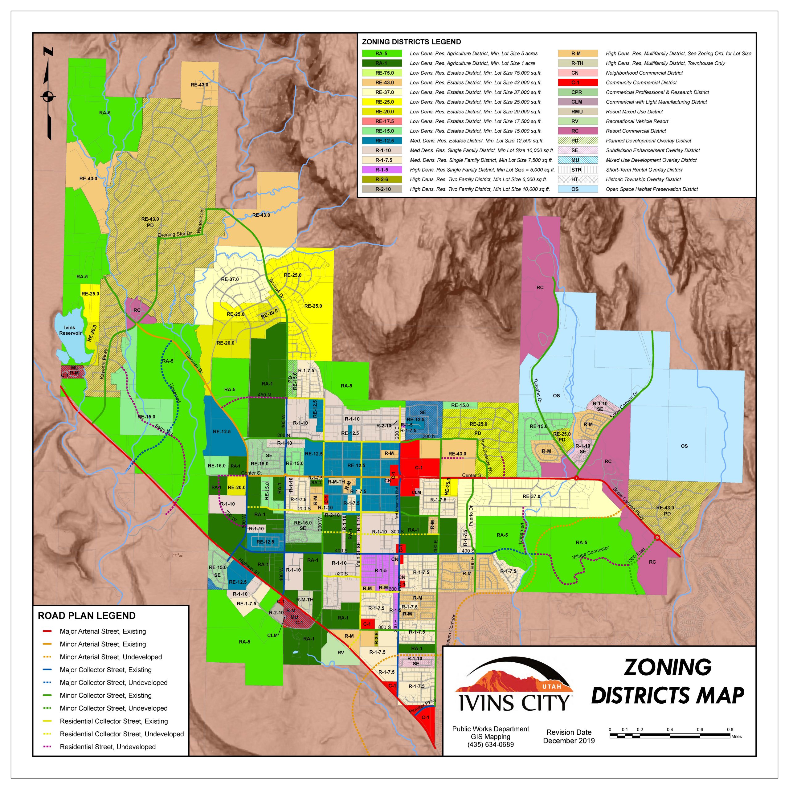 Base Zoning Map 2019 – reduced | Ivins City