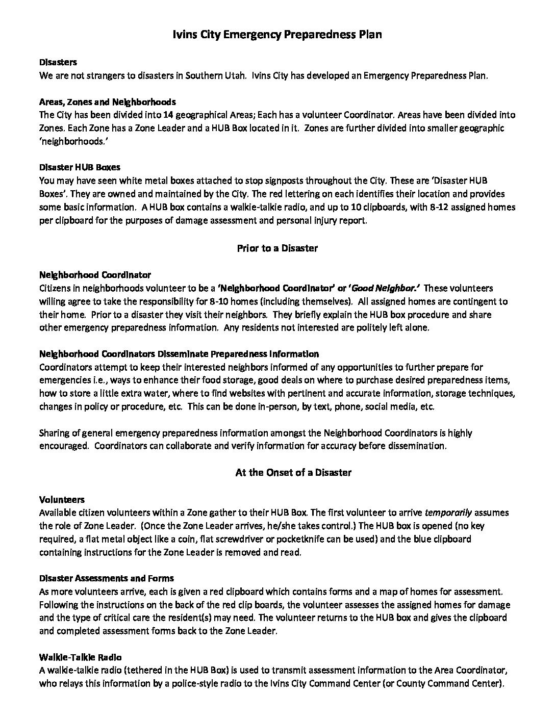 Neighborhood Preparedness (002) | Ivins City